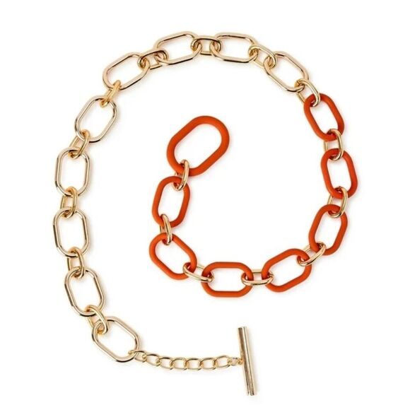 Scoop NYC | Accessories | Scoop Womens Chain Belt Red Orange And Gold ...